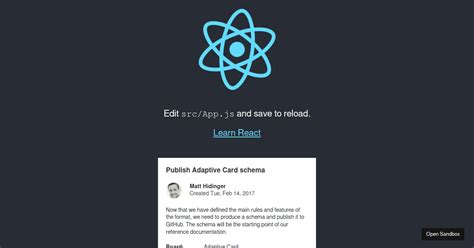 Adaptive Expressions Examples Codesandbox