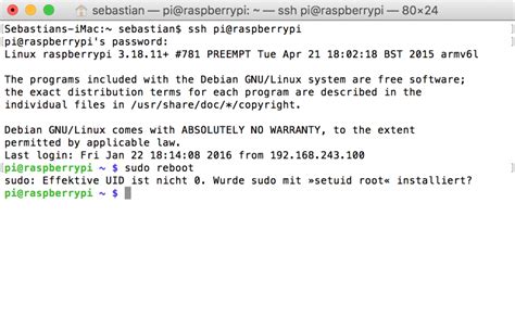 Raspberry Pi Sudo Effektive Uid Ist Nicht 0 Wurde Sudo Mit Setuid