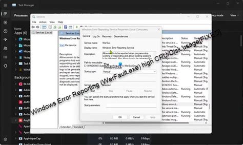 Windows Error Reporting WerFault Exe High CPU Disk Usage