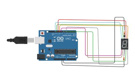 Circuit Design 7 Leds Segment Tinkercad