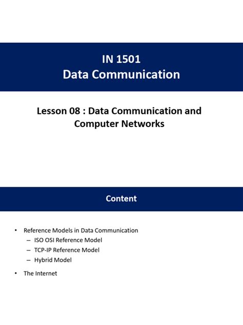 In 1501 Data Communication And Computer Networks Pdf Osi Model