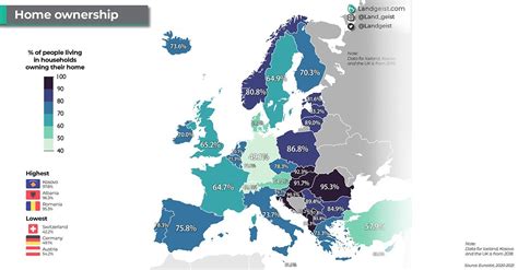 La Mappa Che Mostra La Percentuale Di Case Di Proprietà Nei Paesi