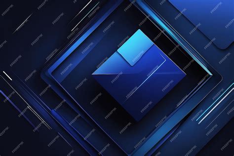 Premium Photo Dark Blue Background With Abstract Square Shape Dynamic