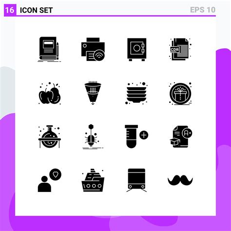 Set Of 16 Modern Ui Icons Symbols Signs For Agriculture Corel Hardware Cdr Format User Editable