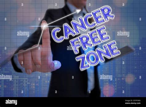 Handwriting Text Cancer Free Zone Conceptual Photo Supporting Cancer Patients And Raising