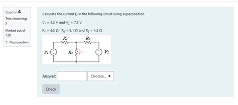 Solved Calculate The Current I1 In The Following Circuit
