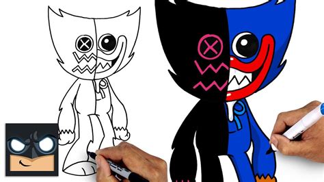 How To Draw Huggy Wuggy Corrupted YouTube Studio Art Tutorial YouTube