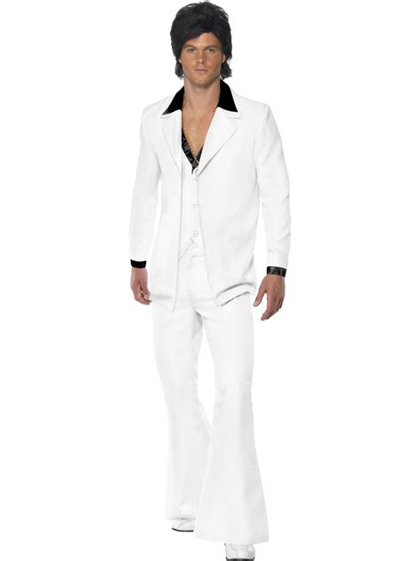 Mens 60s 70s 80s Suit Disco Saturday Night Fever Fancy Dress Costume