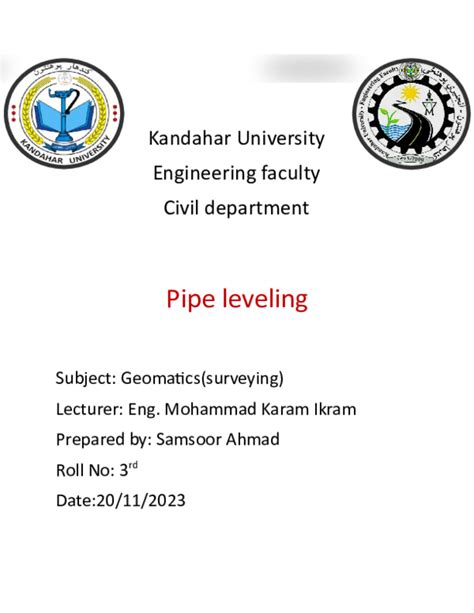 Doc Pipe Leveling