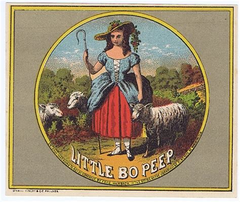 Cerebro Little Bo Peep Original Antique Label Art