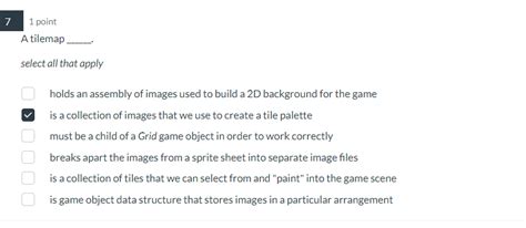 Solved 1 Point What Effect Does A Rigidbody 2d Component
