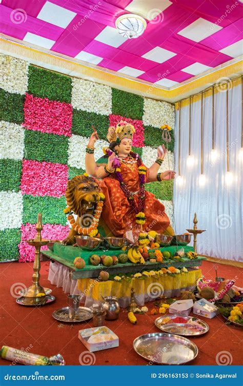A Beautiful Idol Of Maa Durga Editorial Stock Photo Image Of Deity Puja