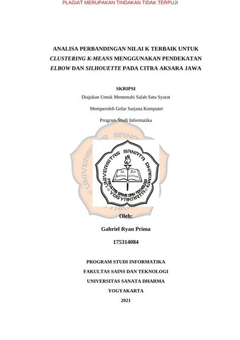 Pdf Clustering K Means Menggunakan Pendekatan Dokumen Tips