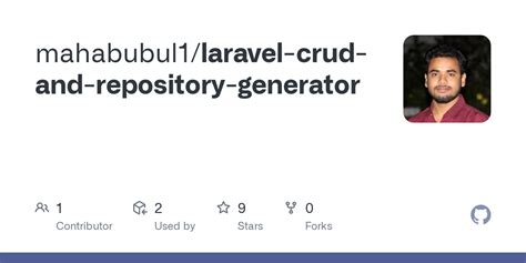 Laravel Crud And Repository Generatorcrudgeneratorphp At Master · Mahabubul1laravel Crud And