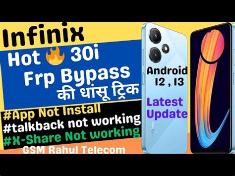 Infinix Hot I Frp Bypass X C Frp Bypass Hot I Google Account Bypass Android