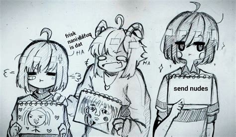 Send Nudes Chara Asriel Asriel Dreemurr Frisk Undertale Undertale