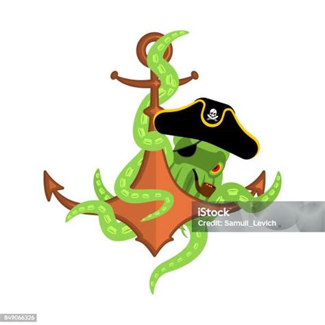 해 적 문 어 고 앵커입니다 필리 아 귀와 배 뼈대 벡터 일러스트 레이 션 검에 대한 스톡 벡터 아트 및 기타 이미지 검 귀여운 눈 신체 부분 Istock