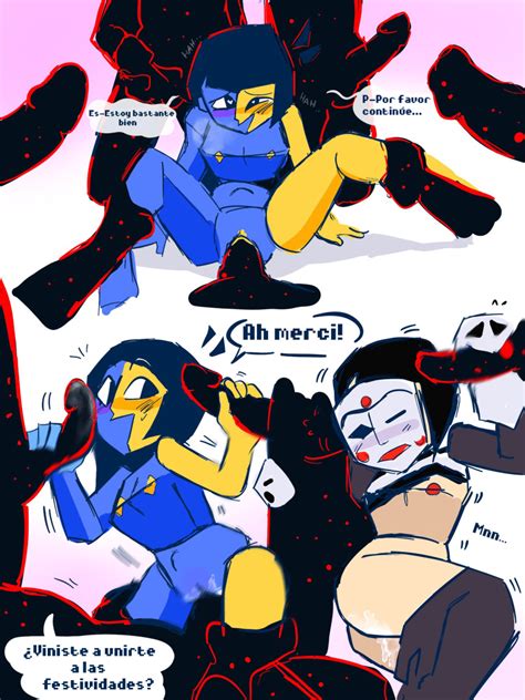 Rule 34 2girls 5boys Almost Naked Armwear Black Body Black Eyes Black