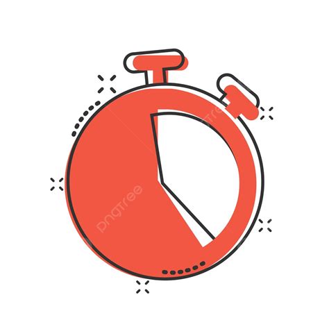 Comicstyle Clock Icon For Business Concept Speed Interval Round Vector Speed Interval Round