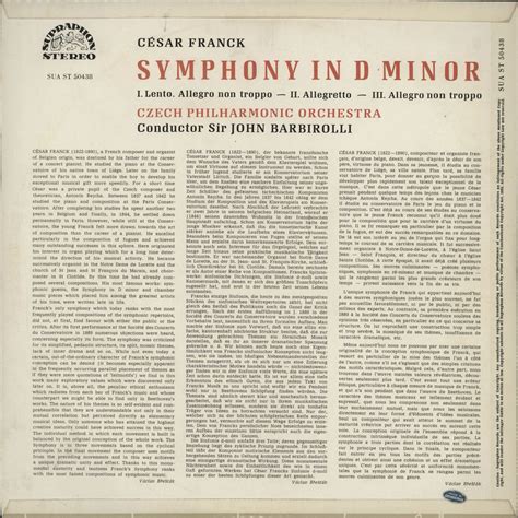 César Franck Symphony In D Minor Czech Vinyl Lp —