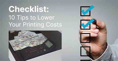 10 Tips To Lower Your Printing Costs Your Checklist Ezeep