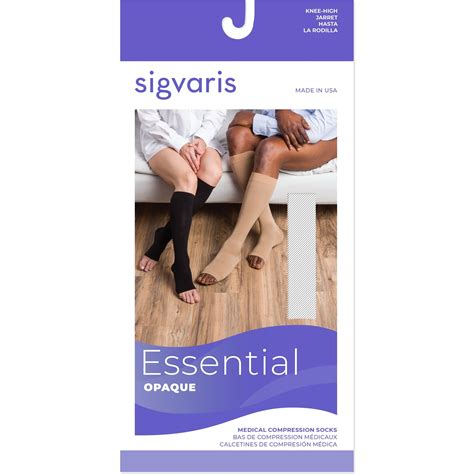 Knee High Open Toe 20 30 Mmhg Sigvaris Opaque — Brightlife Direct