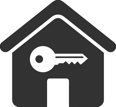 Home Key Symbol For Real Estate Agency House Security And Property