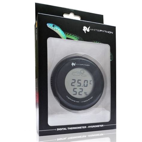 White Python Digital Thermometer Hygrometer Cazaar