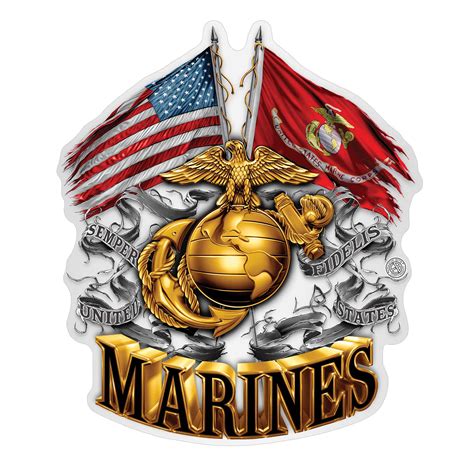 A Clipart Image Of The United States Marine Corps Emblem Featuring An