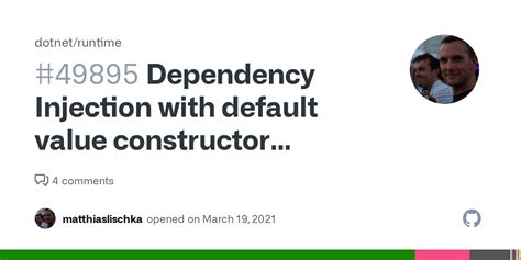 Dependency Injection With Default Value Constructor Parameter Fails After Some Time · Issue