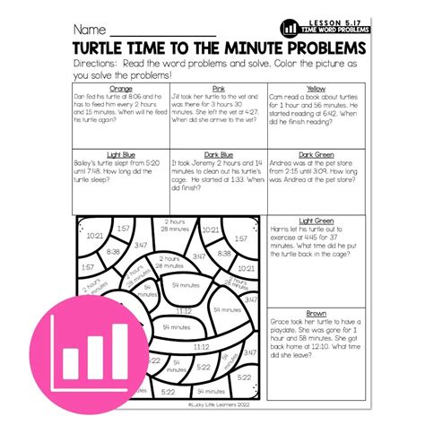 Lucky To Learn Math Lesson 517 Time Word Problems Differentiation Turtle Time To The