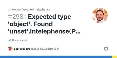 Expected Type Object Found Unsetintelephensep1006 But But Object Is Set · Issue 2981