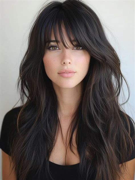 The Long Hair Makeover 24 Layered Styles With Bangs Youll Love Style Us