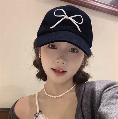 집콕끼리 얼굴소멸 리본 볼캡 여성 모자 핑크 블랙 캡 린넨 워싱 와펜 야구 빅사이즈 여름 대두 래비티 로고 베이직 기본 데일리