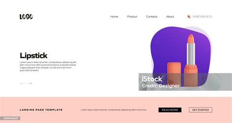 플랫 만화 스타일의 립스틱 콘셉트 컬러풀 벡터 일러스트레이션 미용 바디 케어 및 화장품 관련 현대 벡터 일러스트 사이트 방문