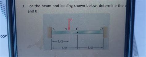 solved 3 for the beam and loading shown below determine