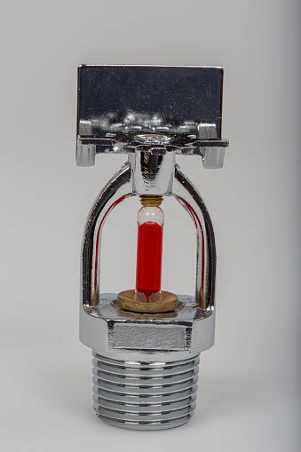 소방 장비 흰색 천장 배경에 스프링클러 자동 헤드 화재 스프링클러 소화기 스프링클러에 초점을 선택 소방관 안전 개념입니다 0명에