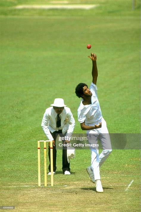 Gamini Perera Of Sri Lanka Bowls During A Match Against England B
