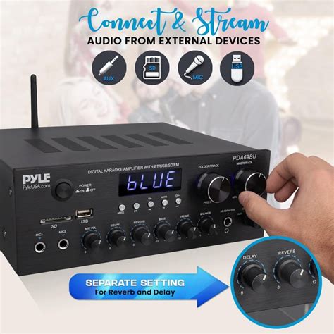 Pyle Bluetooth Home Audio Amplifier Receiver Stereo 300w Pda69bu Geewiz