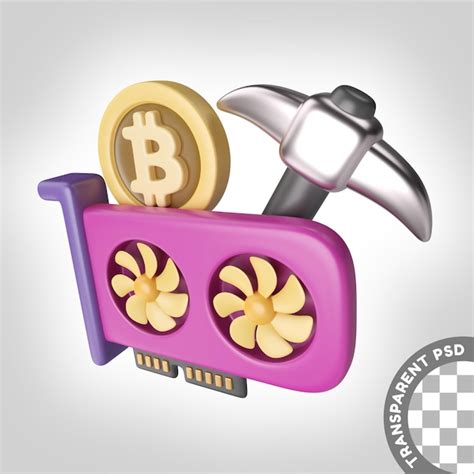Premium Psd Crypto Mining 3d Illustration Icon