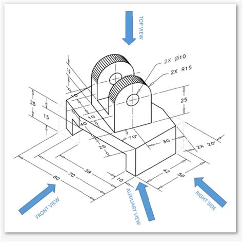 [solved] Draw The Following In Autocad Draw An Orthographic View Of The Part Course Hero