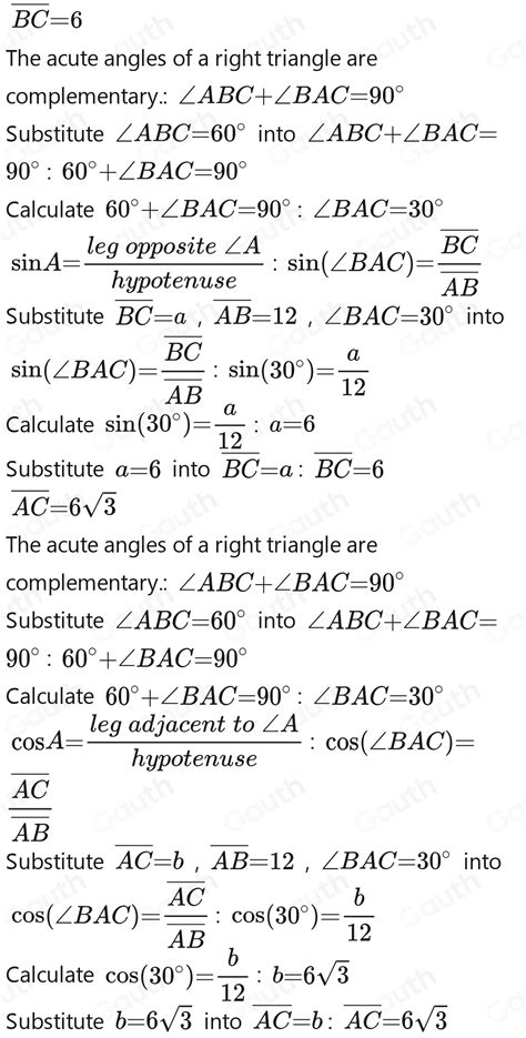 Solved Which Equation Can Be Solved To Find One Of The Missing Side