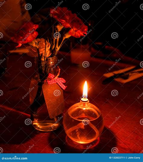 Romantic Candle Lit Dinner Stock Image Image Of Dinner 132823711