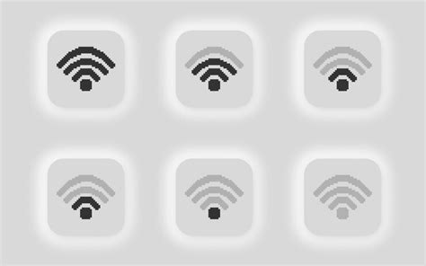 Premium Vector Pixel Wifi Signal Icon Set 8bit Wireless Internet Illustration Symbol Sign