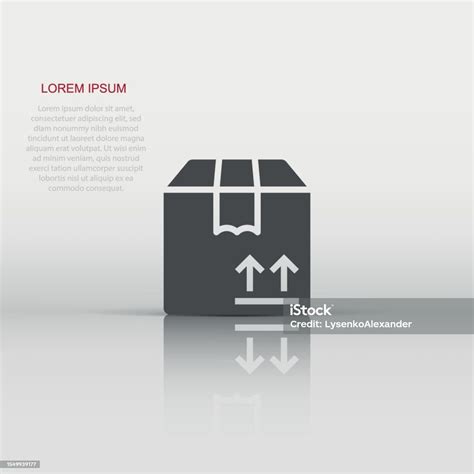 플랫 스타일로 상자 아이콘을 배송합니다 흰색 격리 된 배경에 컨테이너 벡터 그림입니다 골판지 패키지 비즈니스 개념 깨짐에 대한 스톡 벡터 아트 및 기타 이미지 Istock