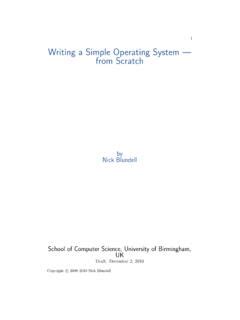 Writing A Simple Operating System From Scratch Writing A Simple Operating System From