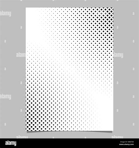 Monochrome Abstract Halftone Dot Pattern Brochure Background Vector