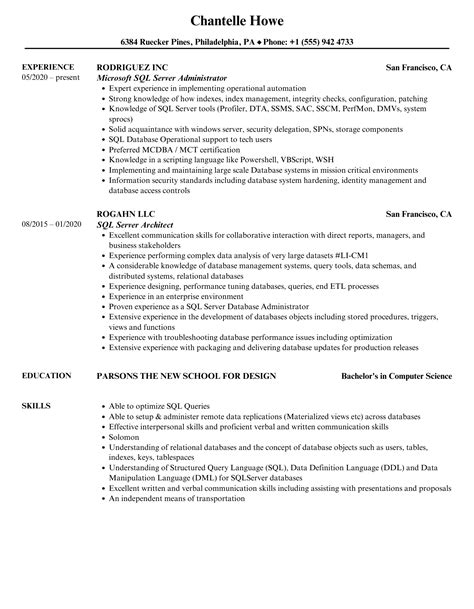 Sql Server Resume Samples Velvet Jobs Sql Server Resume Samples Velvet Jobs