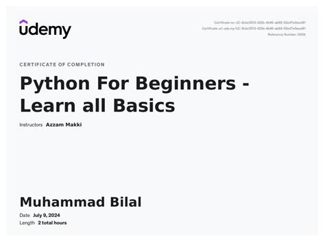 Muhammad Bilal Arfeen On Linkedin Excited To Announce That Ive Just Completed A Python Basics