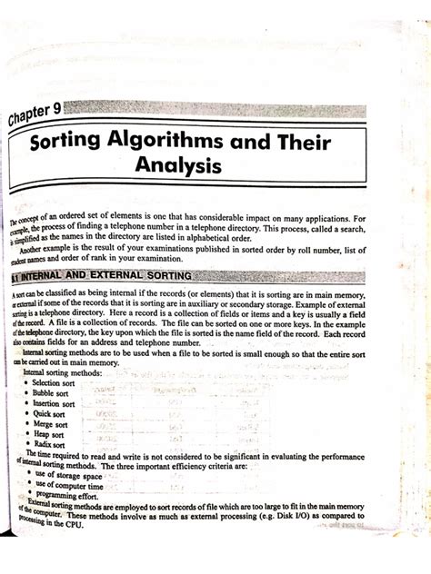 sorting algorithm pdf